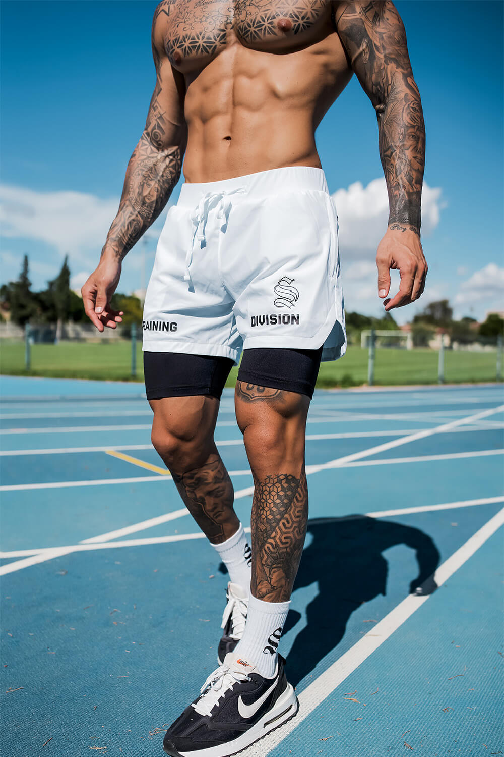 Sinners Attire White/Black Venom 365 Shorts