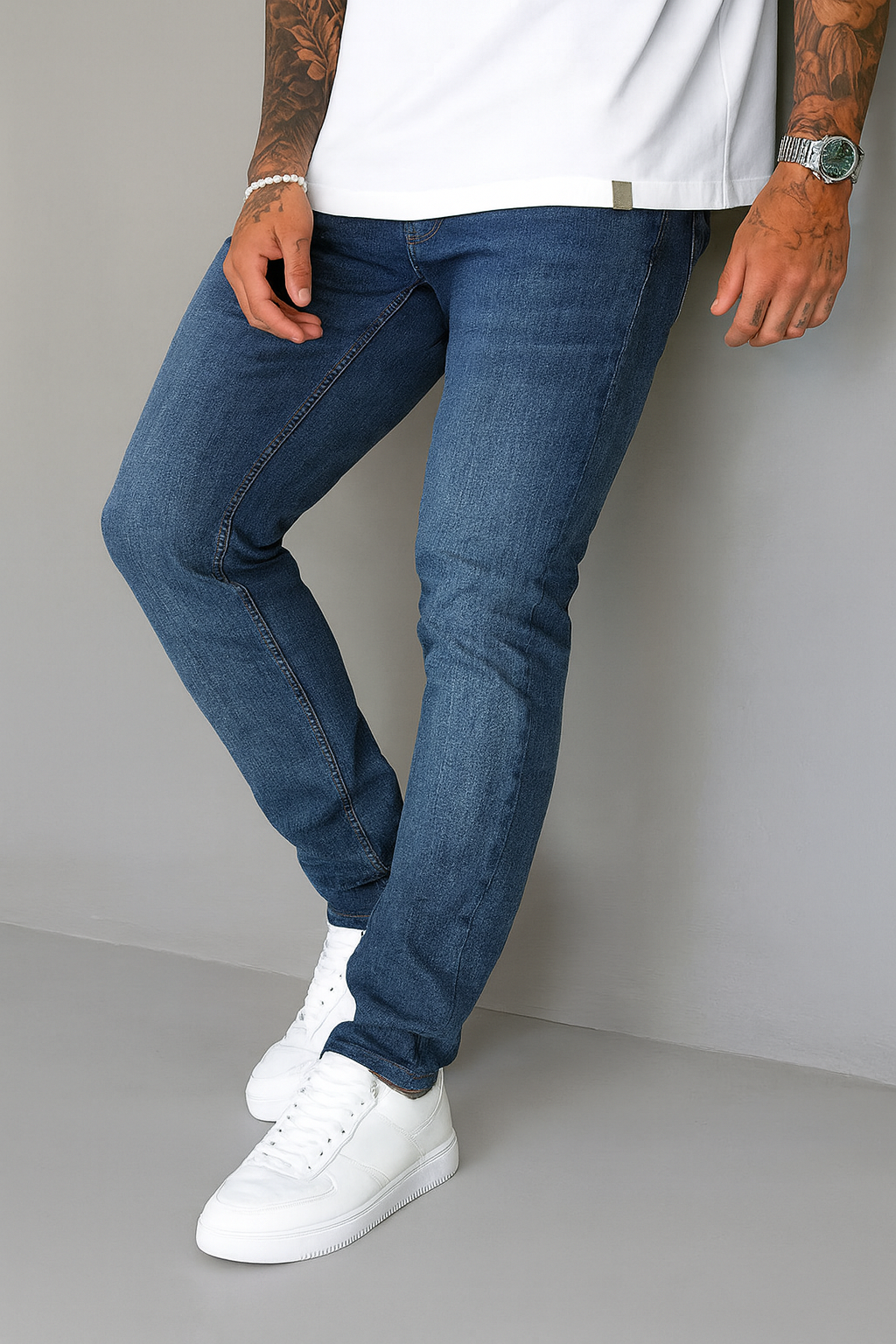 Sinners Attire Dark Blue Slim Fit Jeans