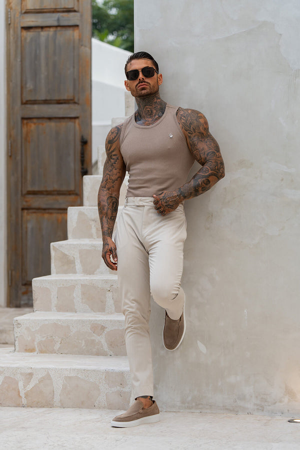 Sinners Attire Beige Ravello Trousers