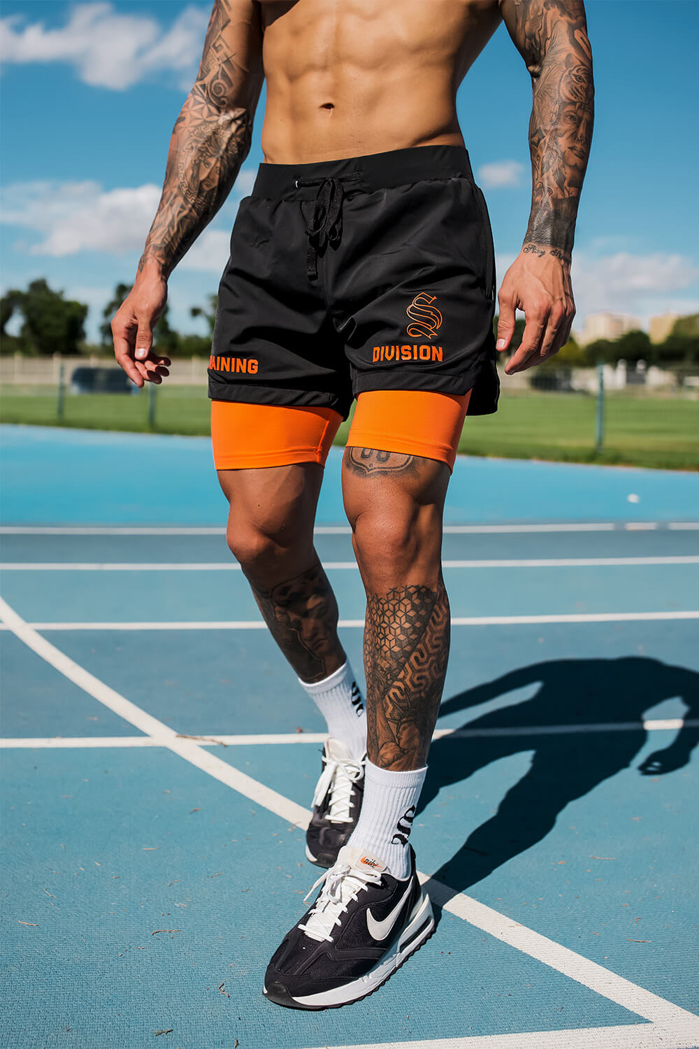 Sinners Attire Black/Orange Venom 365 Shorts