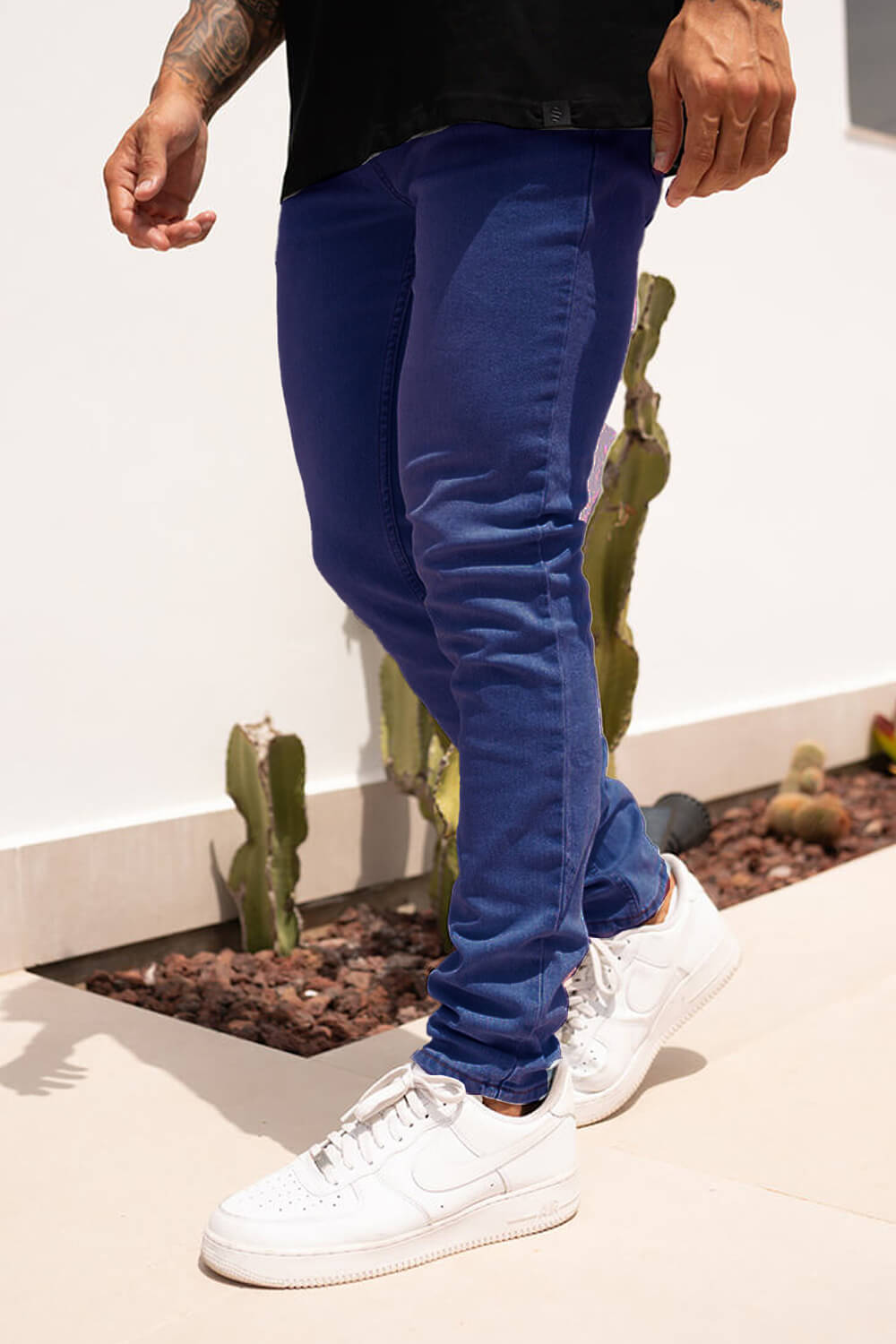 Sinners Attire Dark Blue Slim Fit Jeans