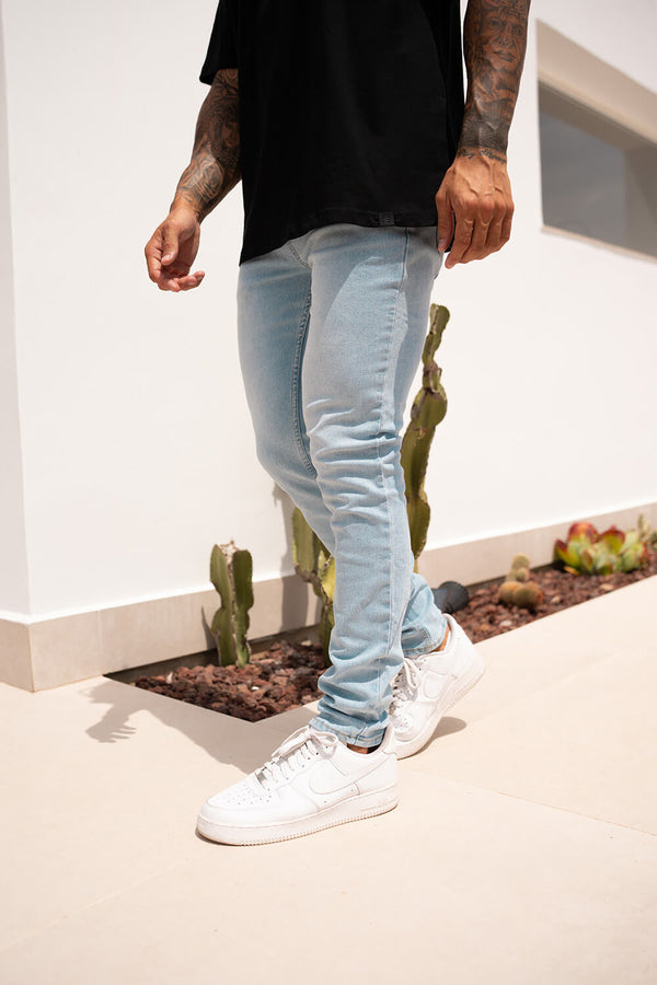 Sinners Attire Light Blue Slim Fit Jeans