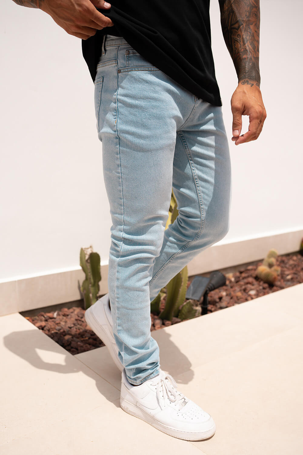 Sinners Attire Light Blue Slim Fit Jeans