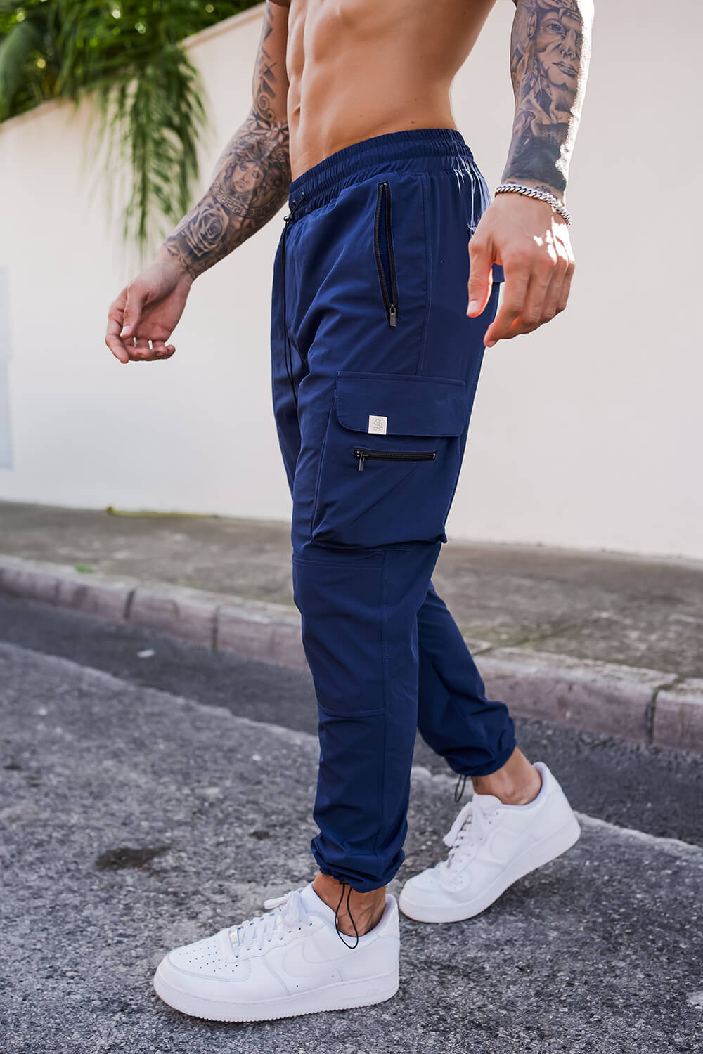 Sinners Attire Navy Raptor Cargo Joggers