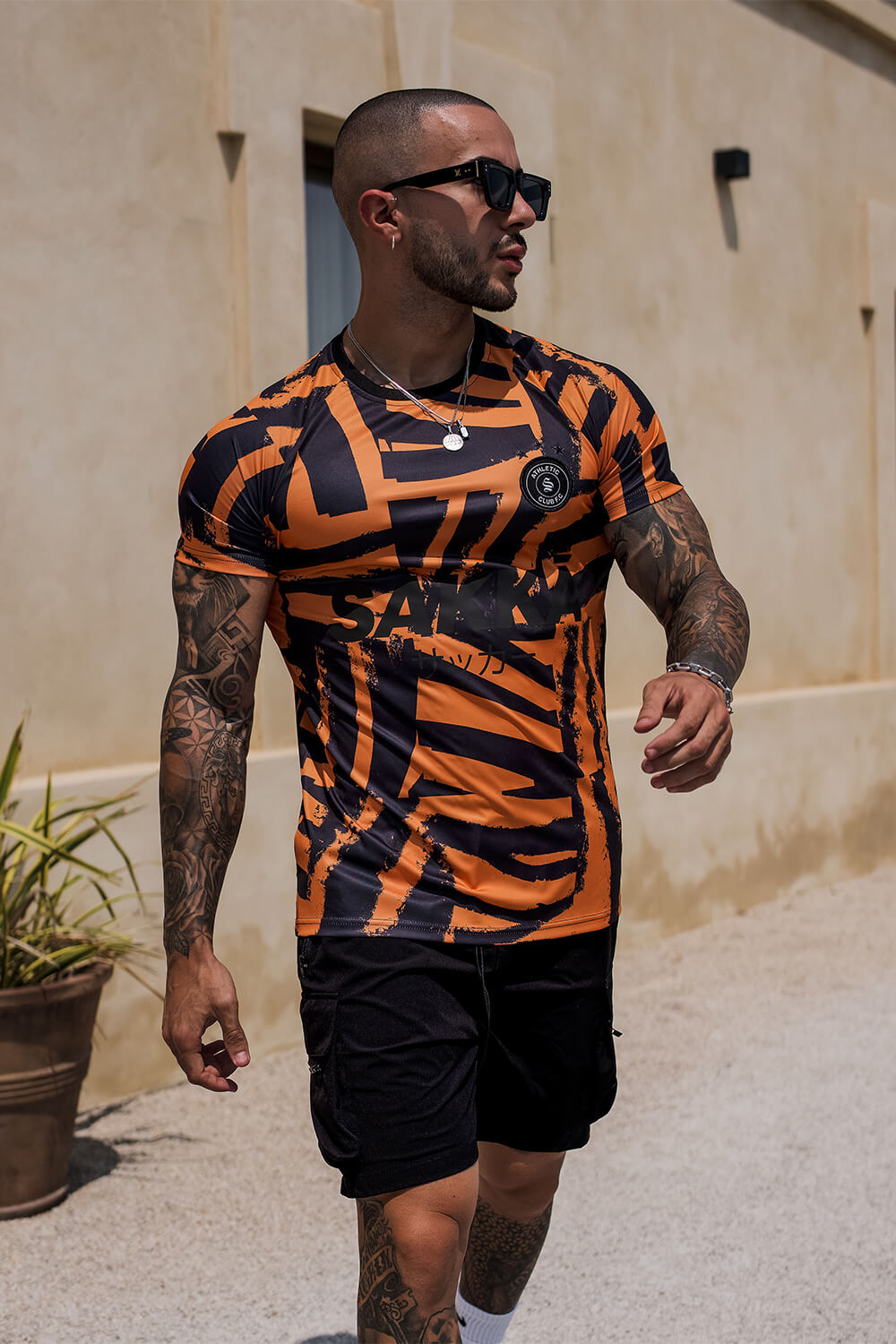 Sinners Attire Orange Sakka Football Festival Tee