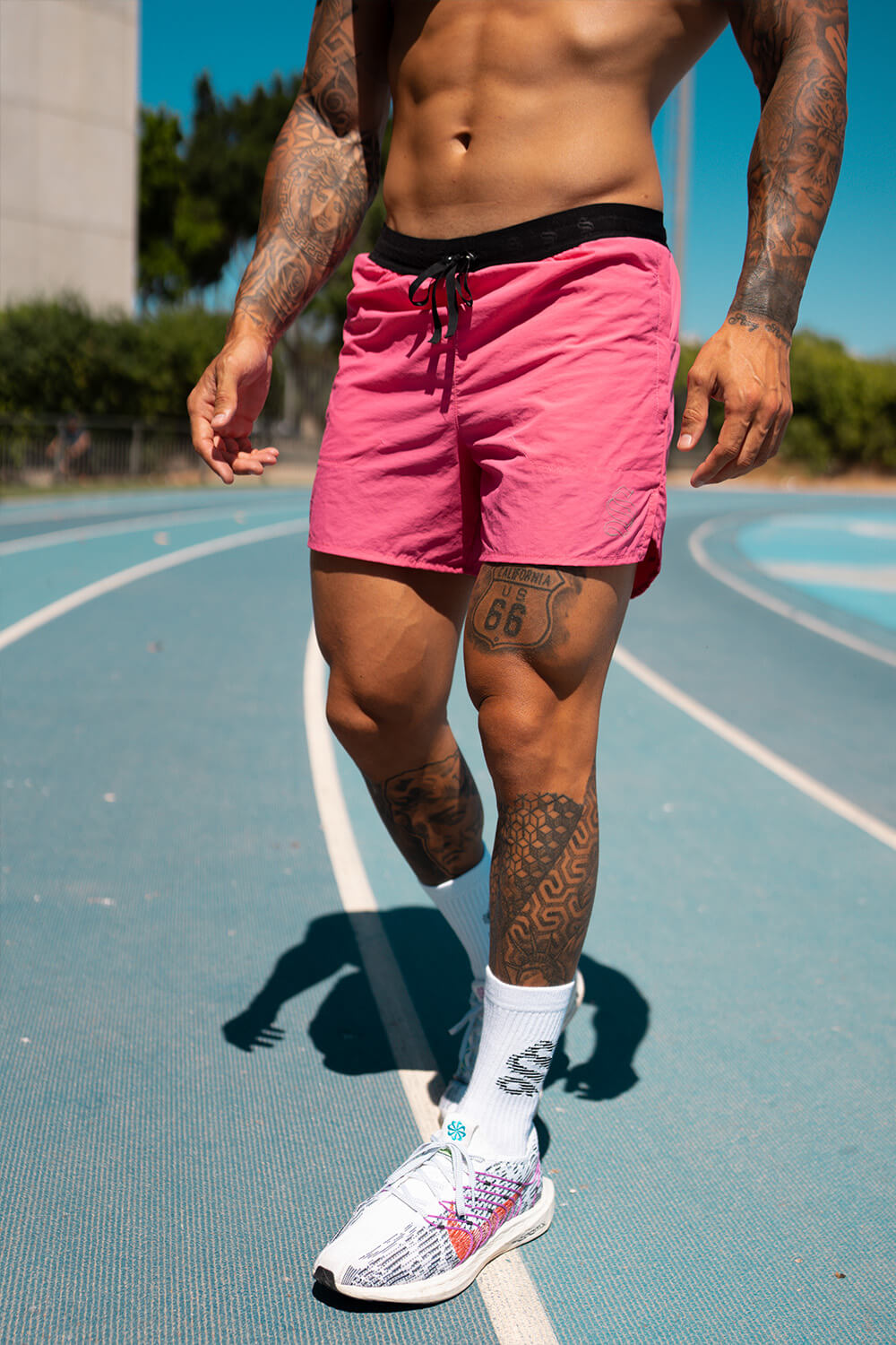Sinners Attire Pink Aero Gym Shorts
