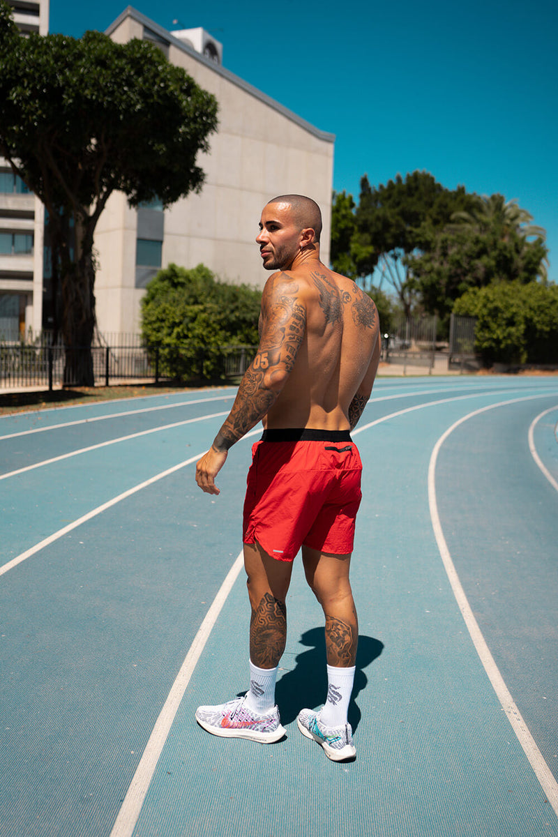 Sinners Attire Red Aero Gym Shorts