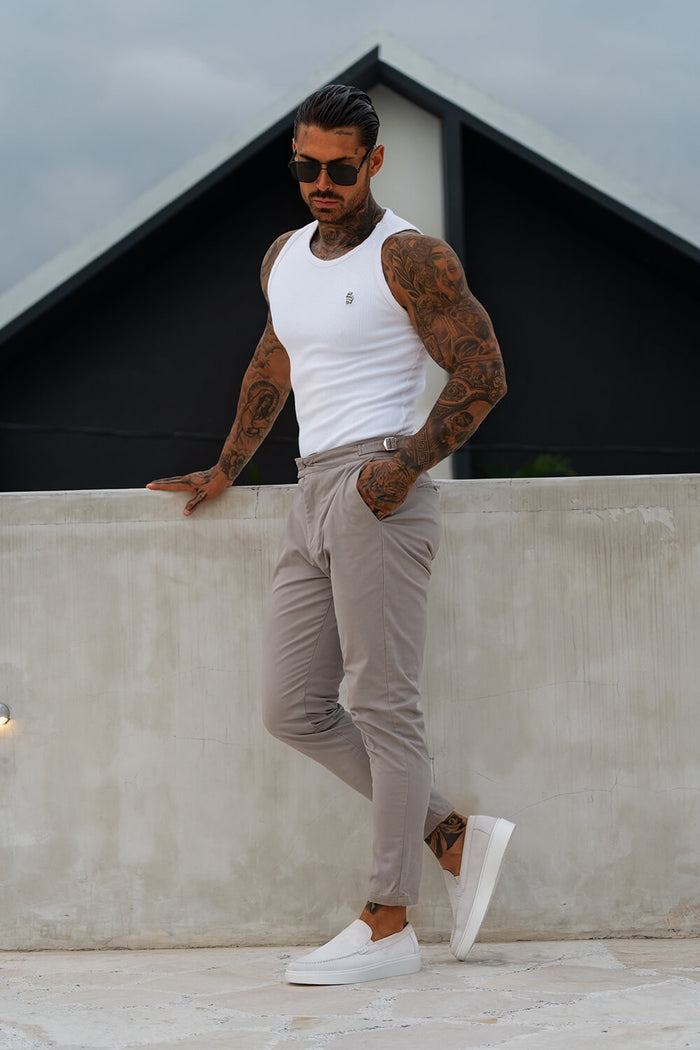 Sinners Attire Beige Sanremo Chino Pants