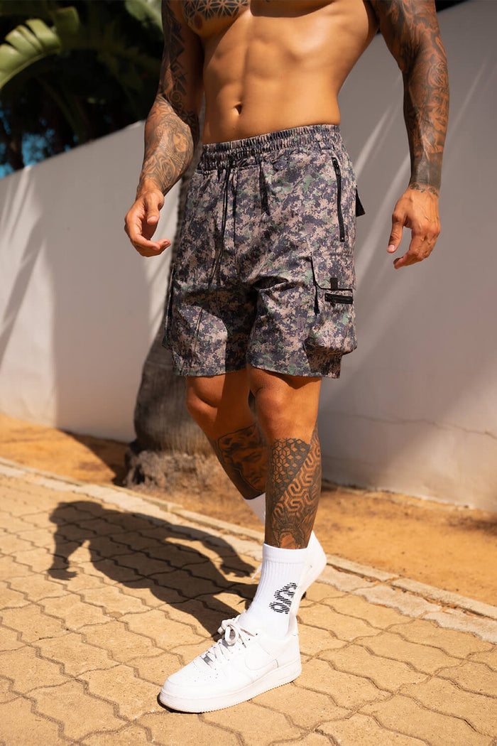 Sinners Attire Digital Camo Raptor Cargo Shorts