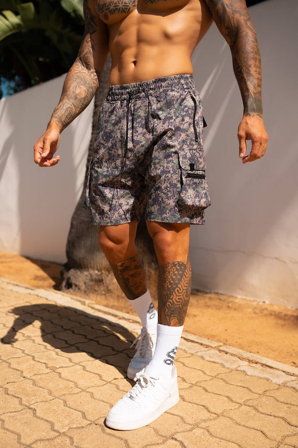 Sinners Attire Digital Camo Raptor Cargo Shorts