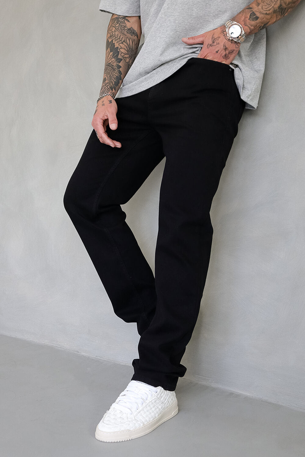 Sinners Attire Black Regular Fit Jeans