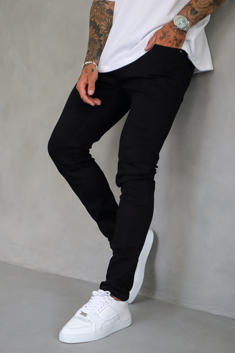 Sinners Attire Black Slim Fit Jeans