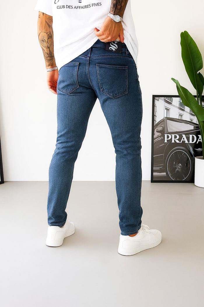 Sinners Attire Dark Blue Slim Fit Jeans