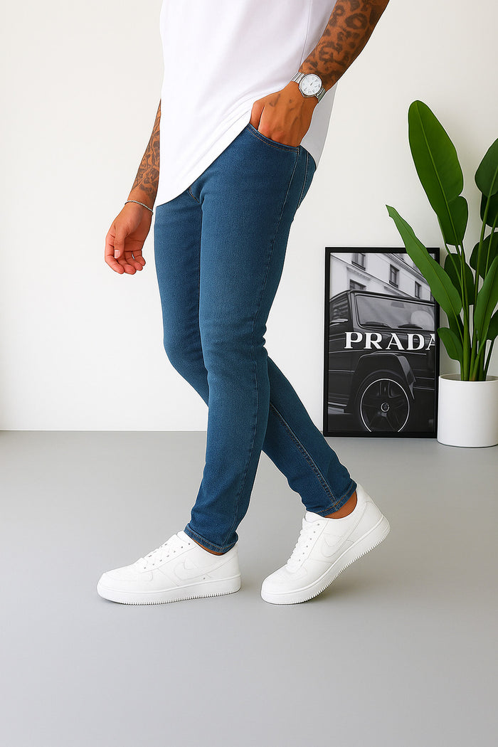 Sinners Attire Dark Blue Slim Fit Jeans