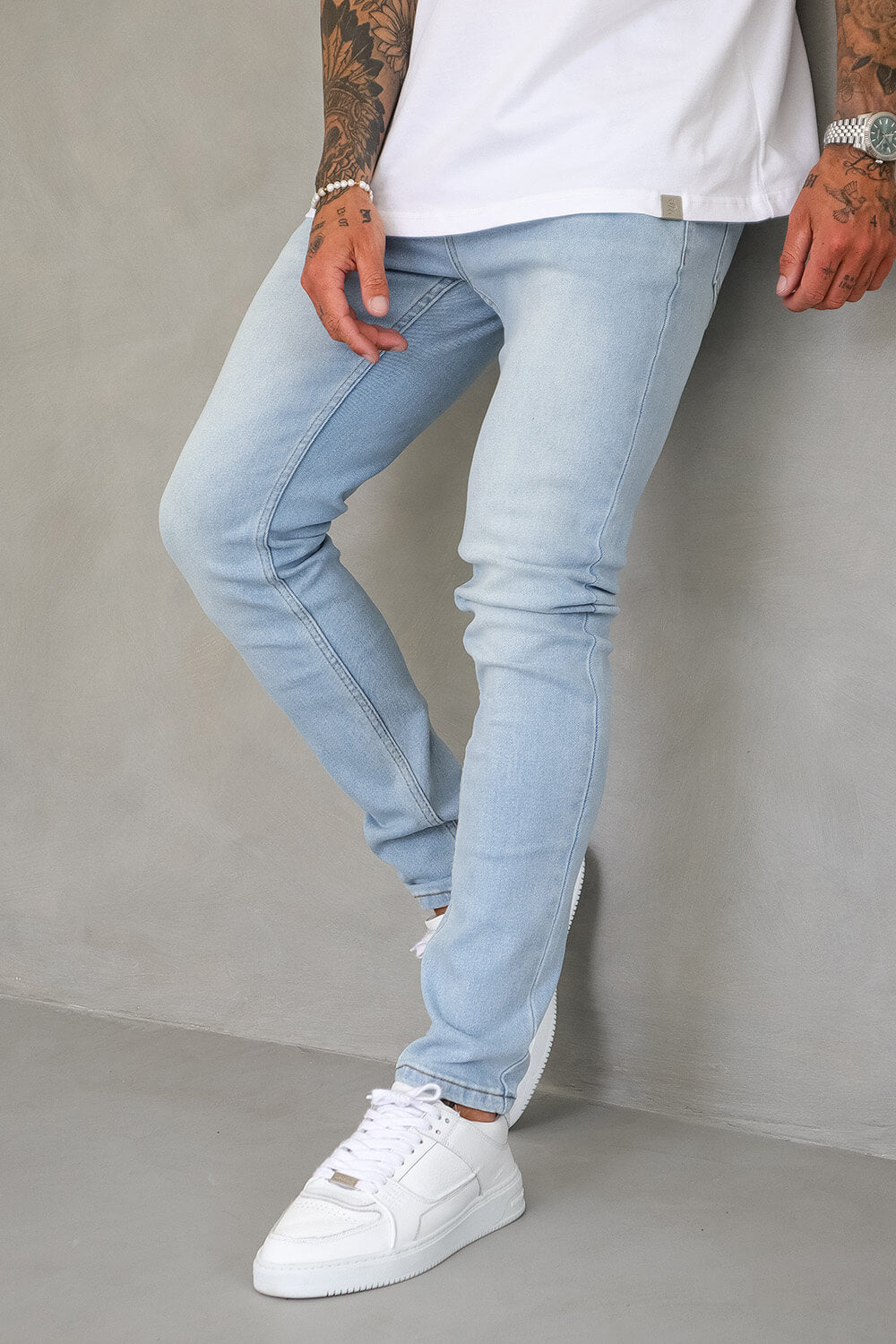 Sinners Attire Light Blue Slim Fit Jeans